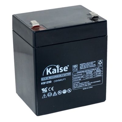 Bateria Estacionária VRLA 12V 5Ah Kaise KB1250 Pistão Shop